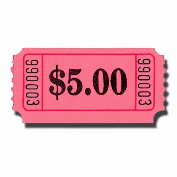 $5.00 Roll Tickets - Pink - Doolins